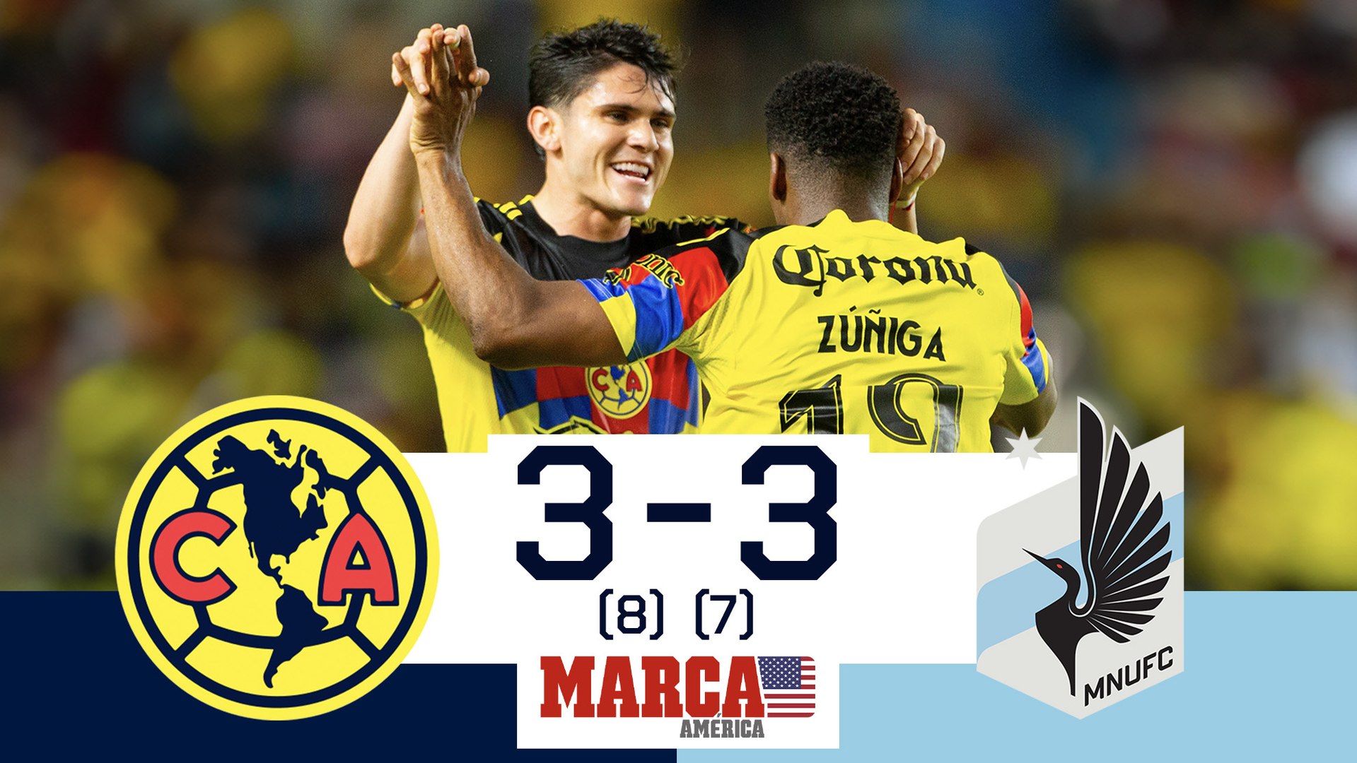 Las águilas lo ganan I América (8) 3-3 (7) Minnesota I Resumen y goles - MARCA USA
