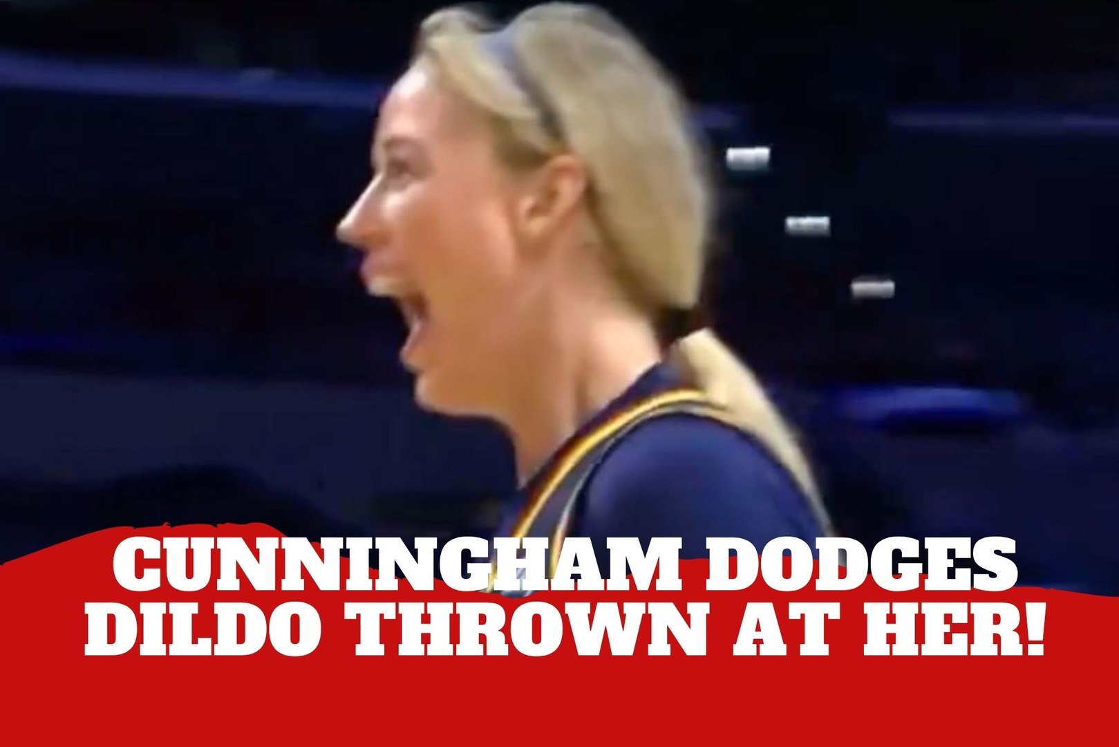 For the third time, an inappropriate object is thrown to the court and ...