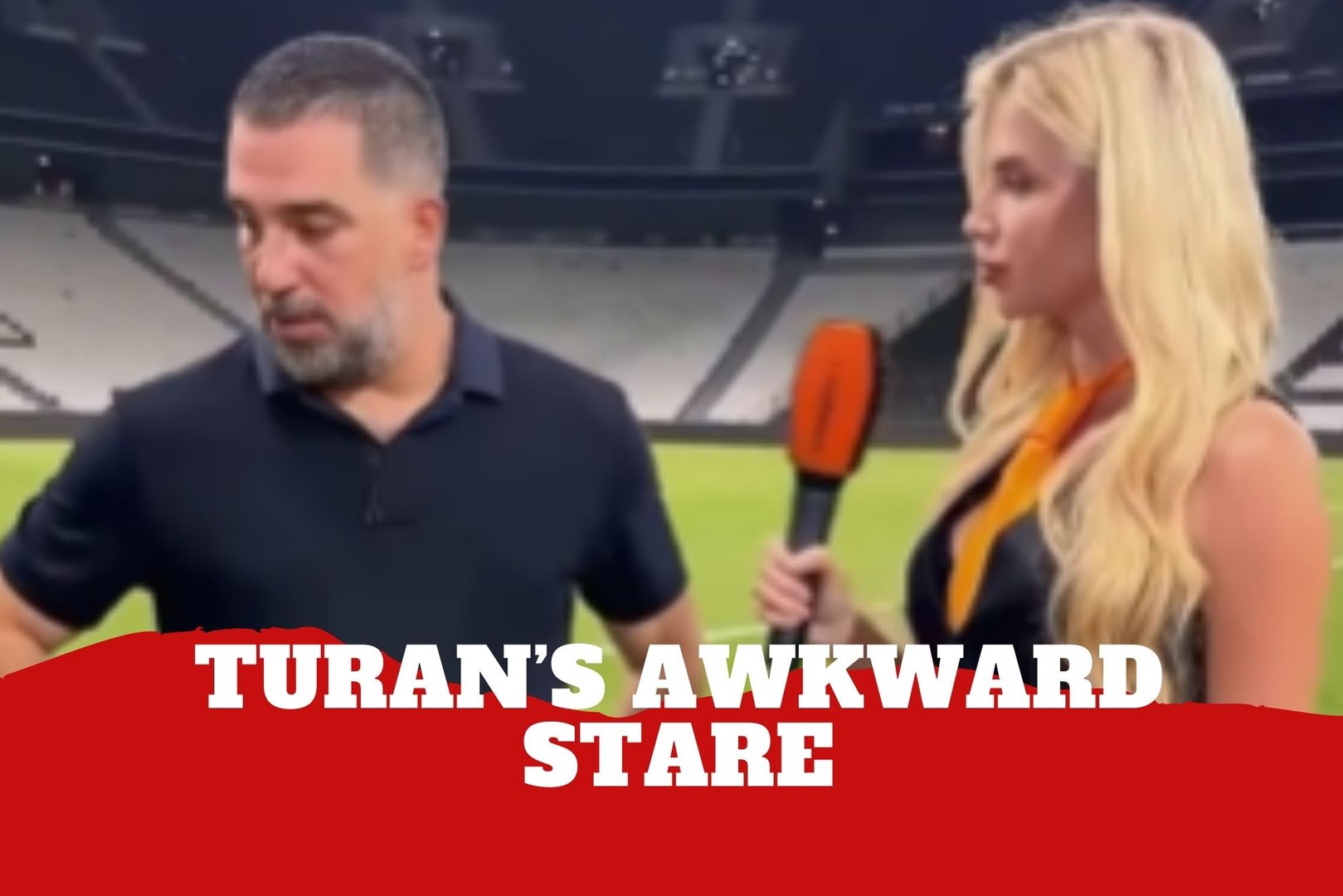 Arda Turan freezes mid-sentence in awkward post-match media moment ...