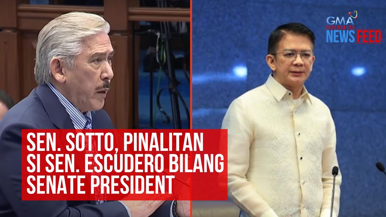 Sen. Sotto, pinalitan si Sen. Escudero bilang Senate President | GMA ...