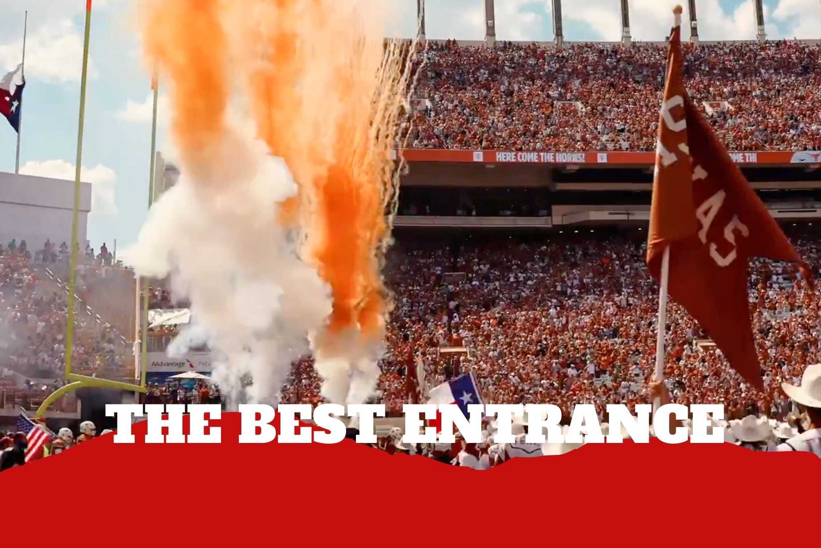 Texas shows one of the most electrifying entrances of college football ...