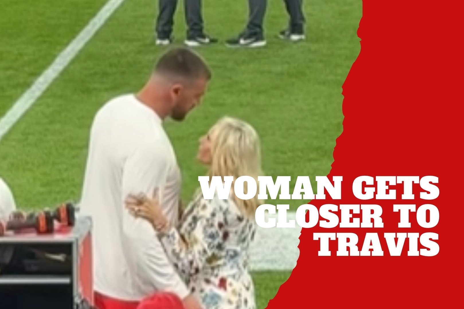 Woman gets too close to Travis Kelce - MARCA TV English