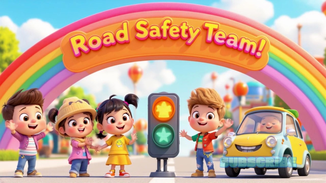 Stop, Look, Go! Road Safety Song for Kids Learn How to Cross the Street ...