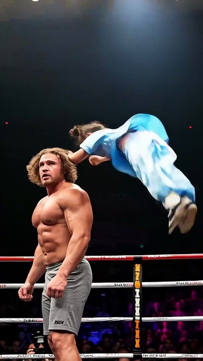 The arena is shocking A 6-year-old kid toppled a 350-pound giant kungfu ...