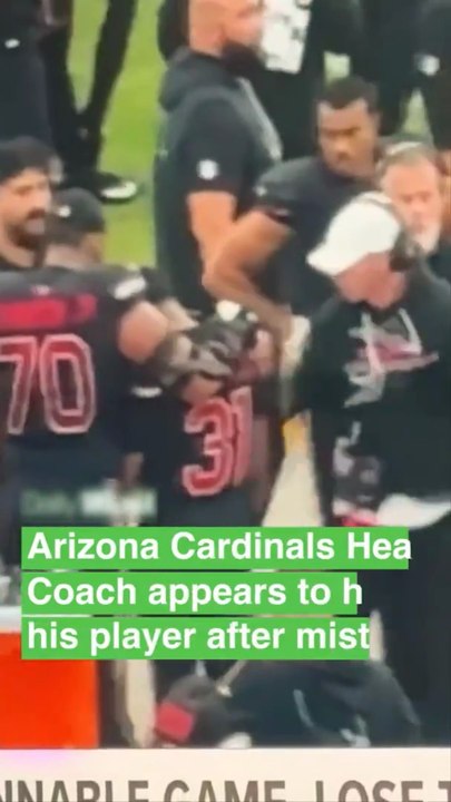 Cardinals Coach HITS His Own Player in Shocking Sideline Fight 😱🏈 #NFL ...