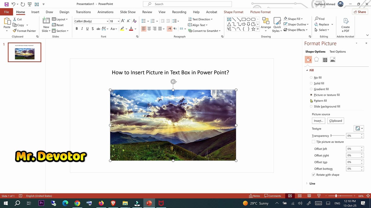How to Fill Text Box with Picture in PowerPoint | Professional Look ...