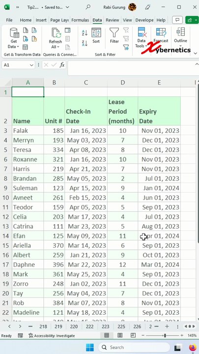 Sort columns in Excel without mixing data... The Easy Way - Excel Tips ...