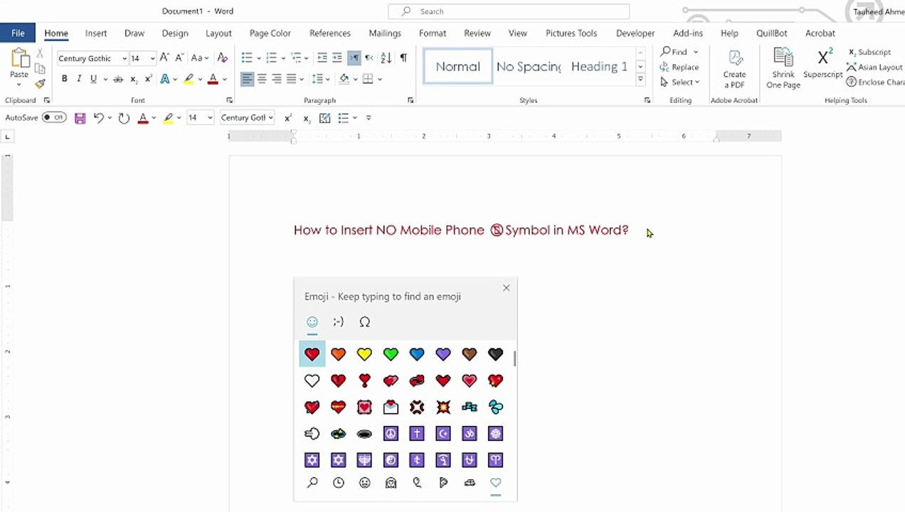 How to insert no mobile phone symbol in ms word - video Dailymotion