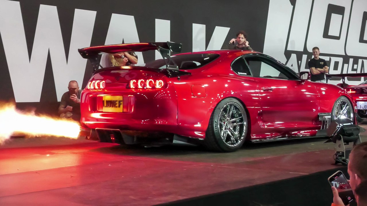 Supercars Revving at Car Show - Supra Catches FIRE, Jesko, 900HP Supra ...