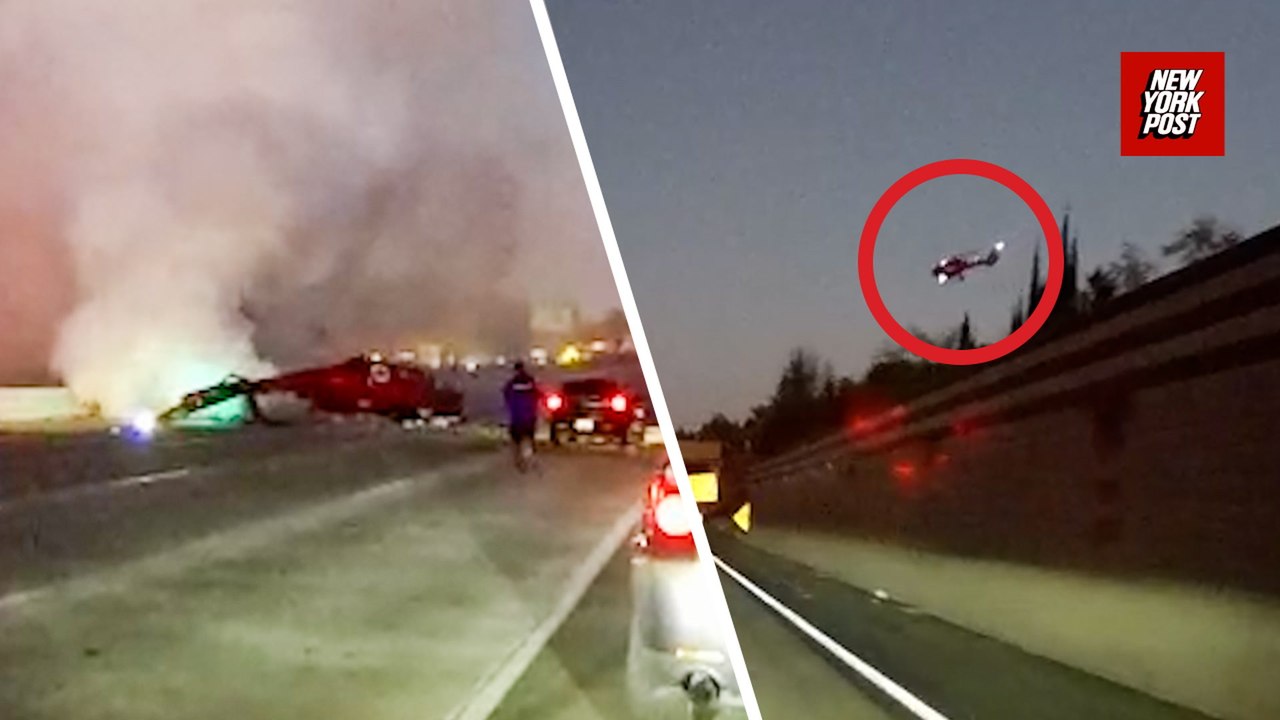Shocking new footage shows medical helicopter crashing onto Sacramento ...