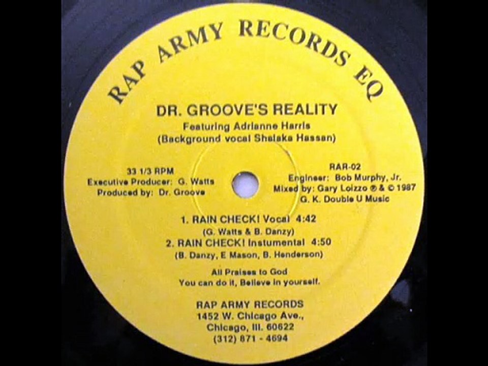 Dr. Groove's Reality Feat Adrianne Harris - Rain Check - video Dailymotion