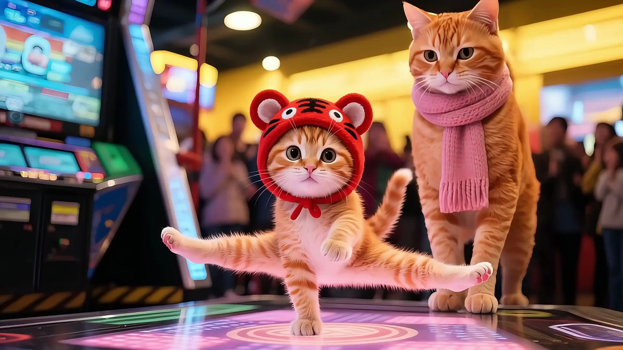 🎮🐱 Tiger-Hat Kitten’s Epic Arcade Quest — Claw Machine Mentor, Hoop ...