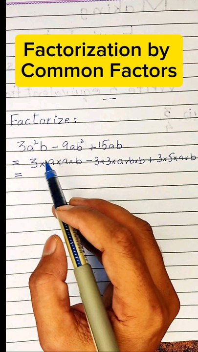 How to Factorize Algebraic expressions by taking Common Factors Method #factorization - video ...