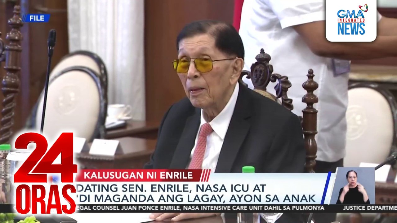 Dating Sen. Enrile, nasa ICU at ‘di maganda ang lagay, ayon sa anak ...