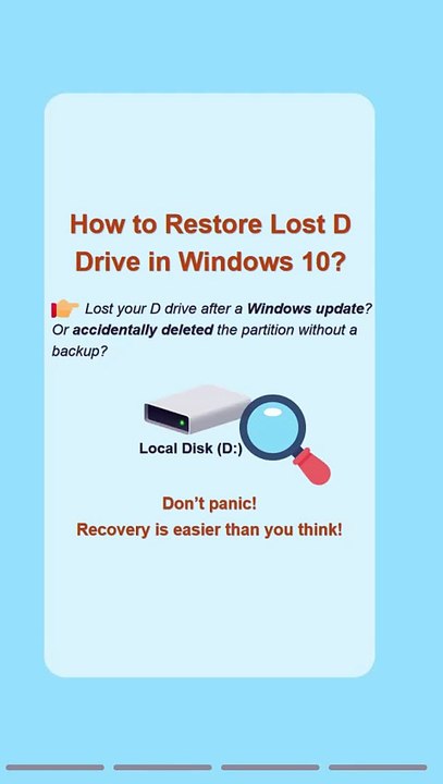 3 Steps to Restore D Drive in Windows 10 [Quick & Easy]─影片 Dailymotion