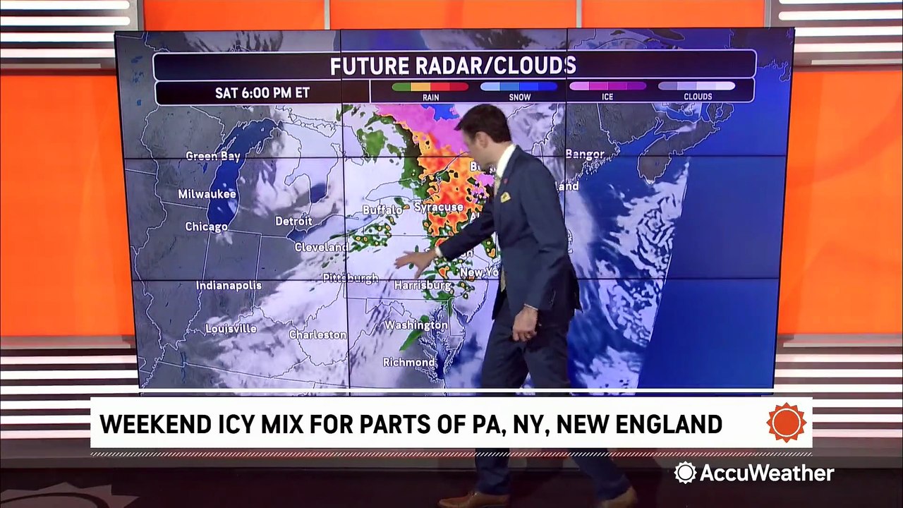 Wintry mix expected across parts of the Northeast this weekend - video ...