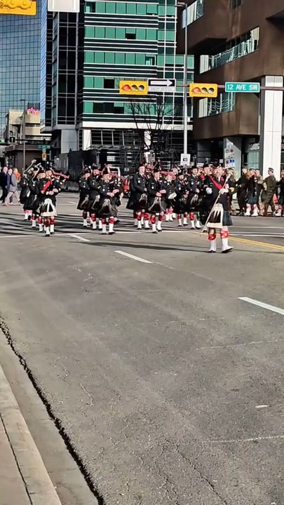 Calgary 🍁 Highlanders Remembrance Day Parade 2025!#alberta #canada # ...