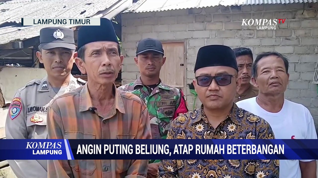 Angin Puting Beliung, Atap Rumah Beterbangan - Video Dailymotion