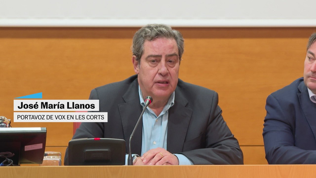 José María Llanos, portavoz de Vox en Les Corts declara apoyaran la ...