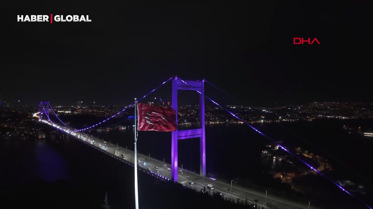 FSM Köprüsü "Dünya Prematüre Günü" için mor renge büründü - Dailymotion ...