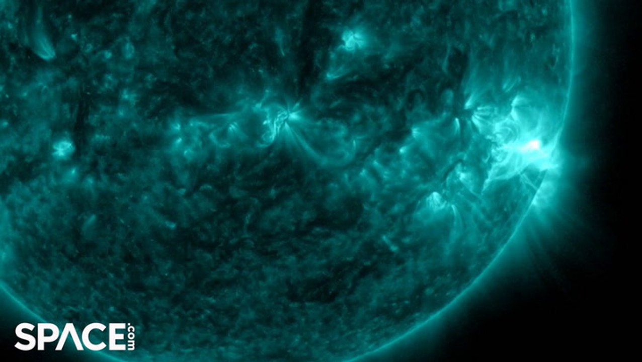 Multiple Wavelengths Of Sun Blasts X1.2-Class Solar Flare - video ...