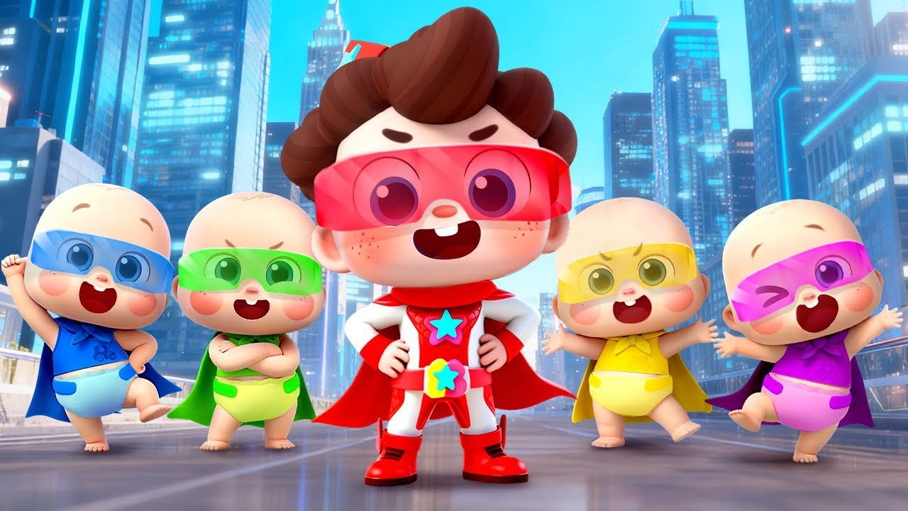 Superheroes Save the Day | Superhero Song for Kids | Nursery Rhymes ...