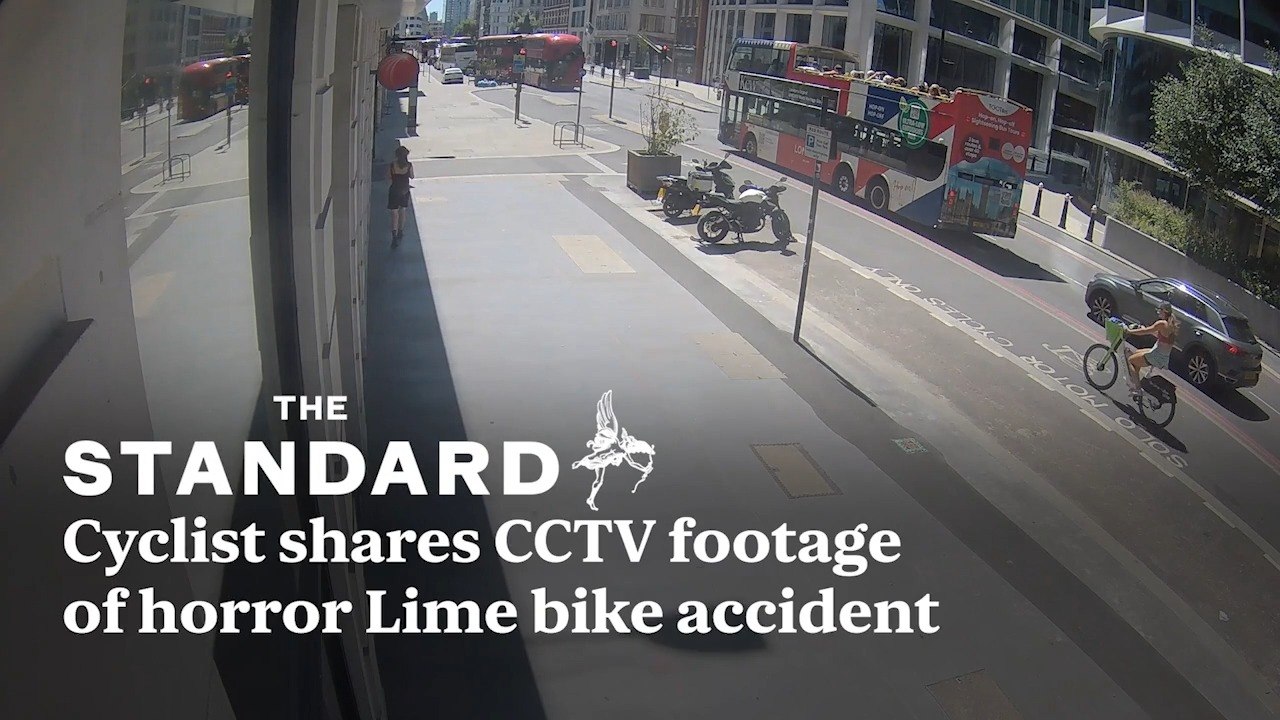Cyclist shares CCTV footage of horror Lime bike accident as warning to ...
