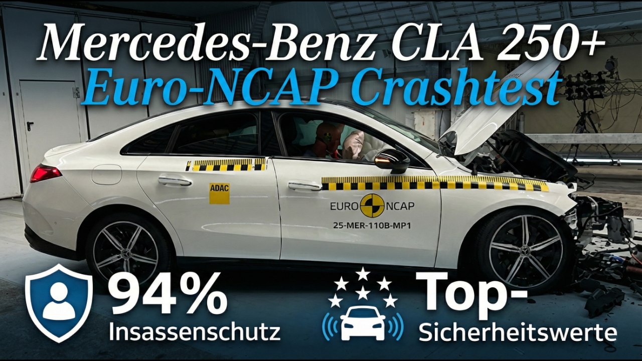 Kompakte Klasse mit Stil: Euro-NCAP bewertet Mercedes CLA 250+ - video ...