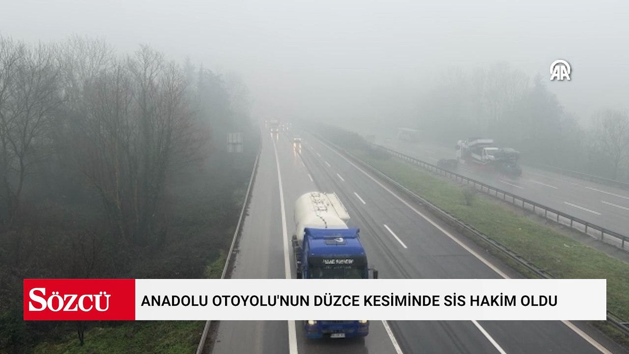 Anadolu Otoyolu'nun Düzce kesiminde sis hakim oldu - Dailymotion Video