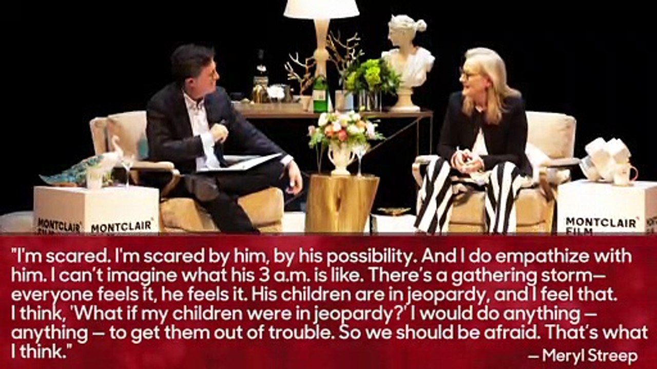 Meryl Streep Discusses Why Trump Should Be Feared at Stephen Colbert ...