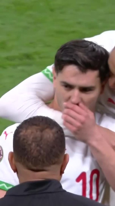 Brahim Díaz's reaction after missing the penalty in the 2025 AFCON ...