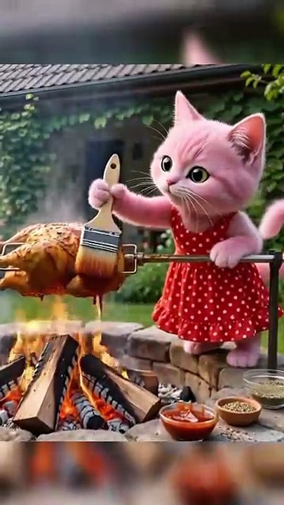AI Magic: The Pink Cat and the Poultry Farm. (part.2) - video Dailymotion