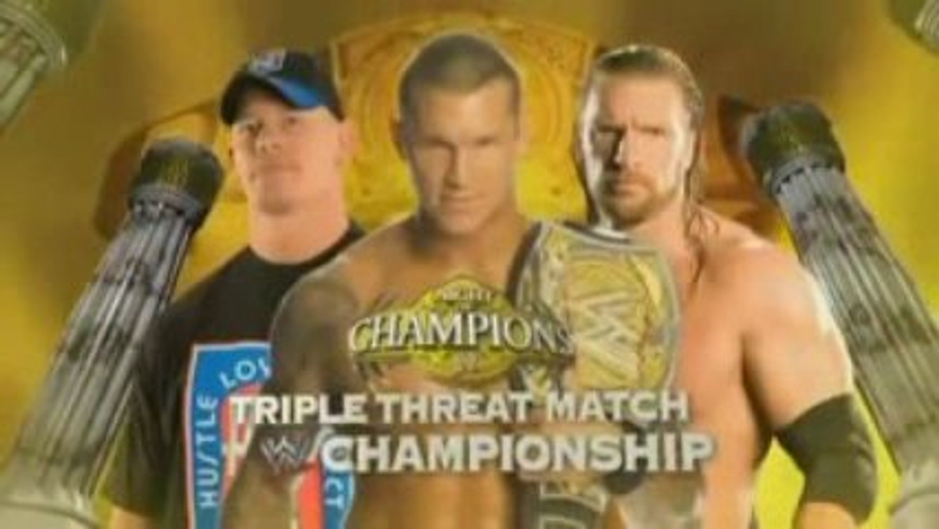 Randy Orton Vs Triple H Vs John Cena Wrestlemania 24