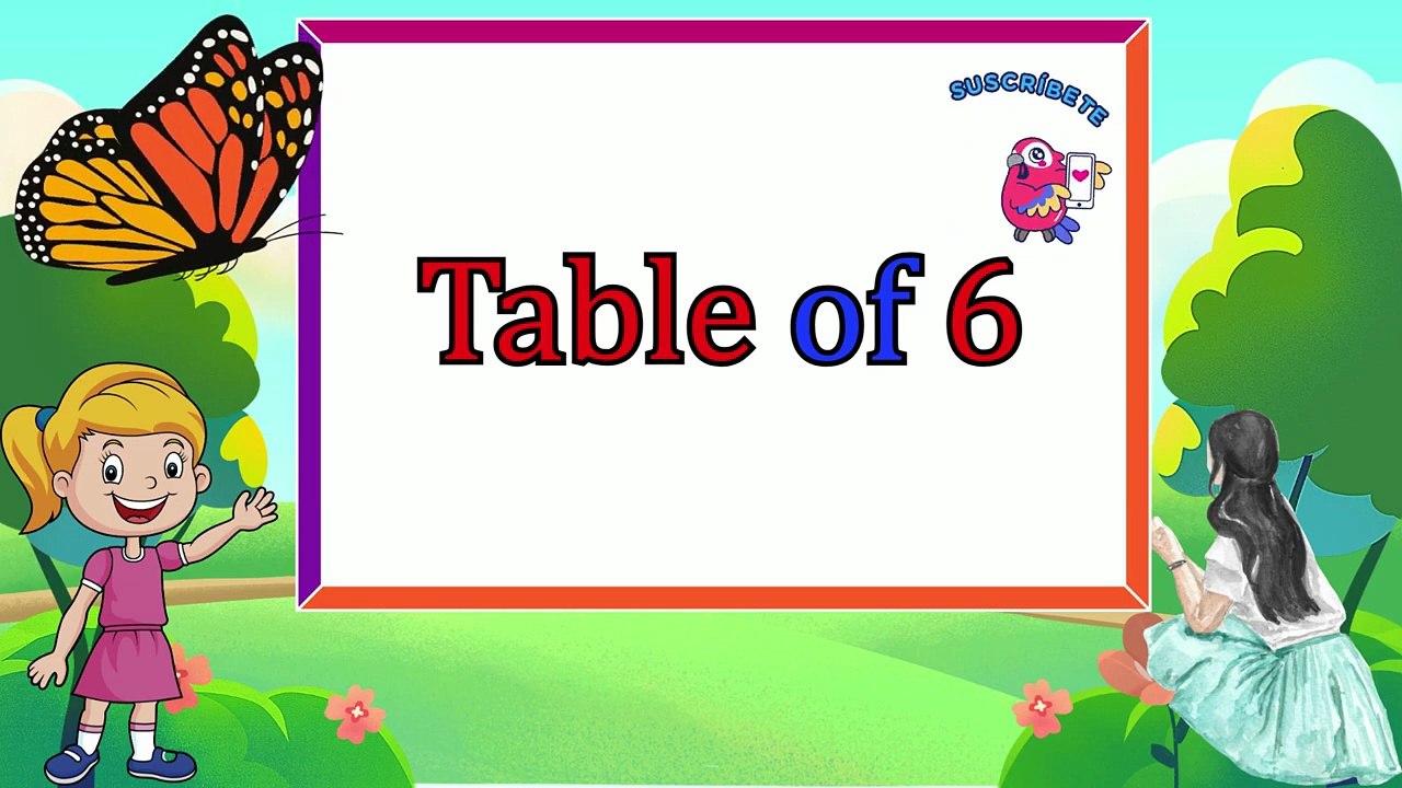 Table of 6 Multiplication Table of 6 6 ka Table 6 ka Pahada Table of ...