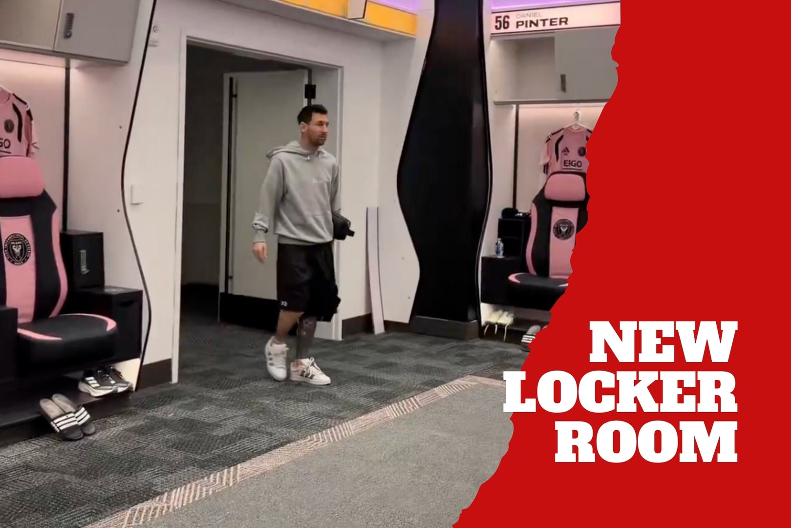 Messi reacts as Inter Miami unveil new locker room - MARCA TV English