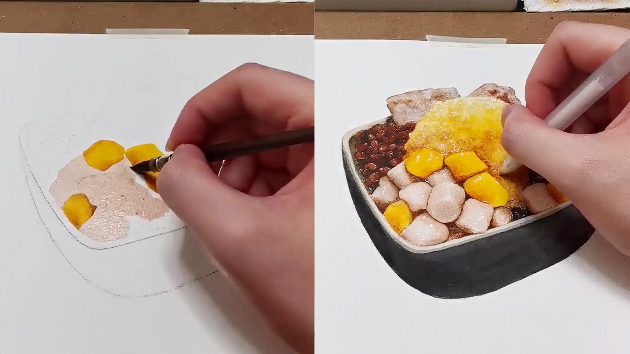 IMPRESSIVE 'time-lapse photography of watercolor painting process' of ...