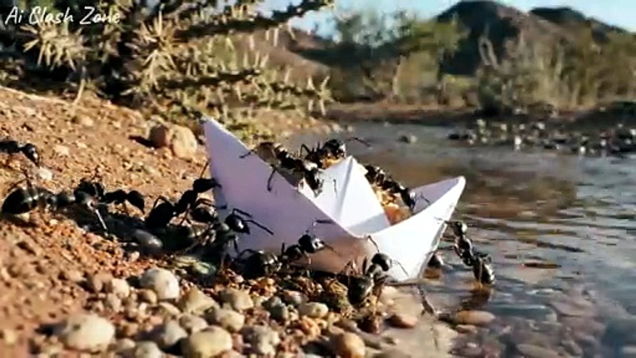 Epic Ant Colony Battle- Black Ants vs Red Ants & Dangerous Predators ...