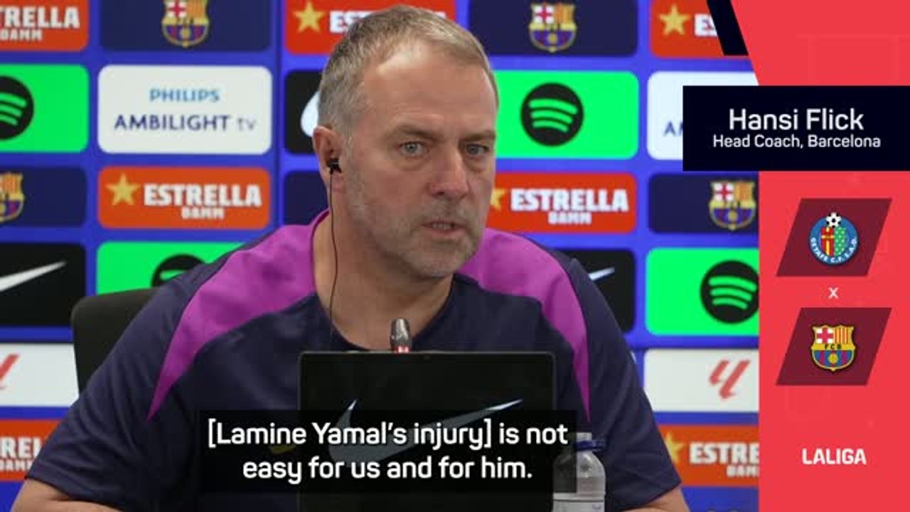 Barcelona's Flick expects injured Yamal to make World Cup - video ...