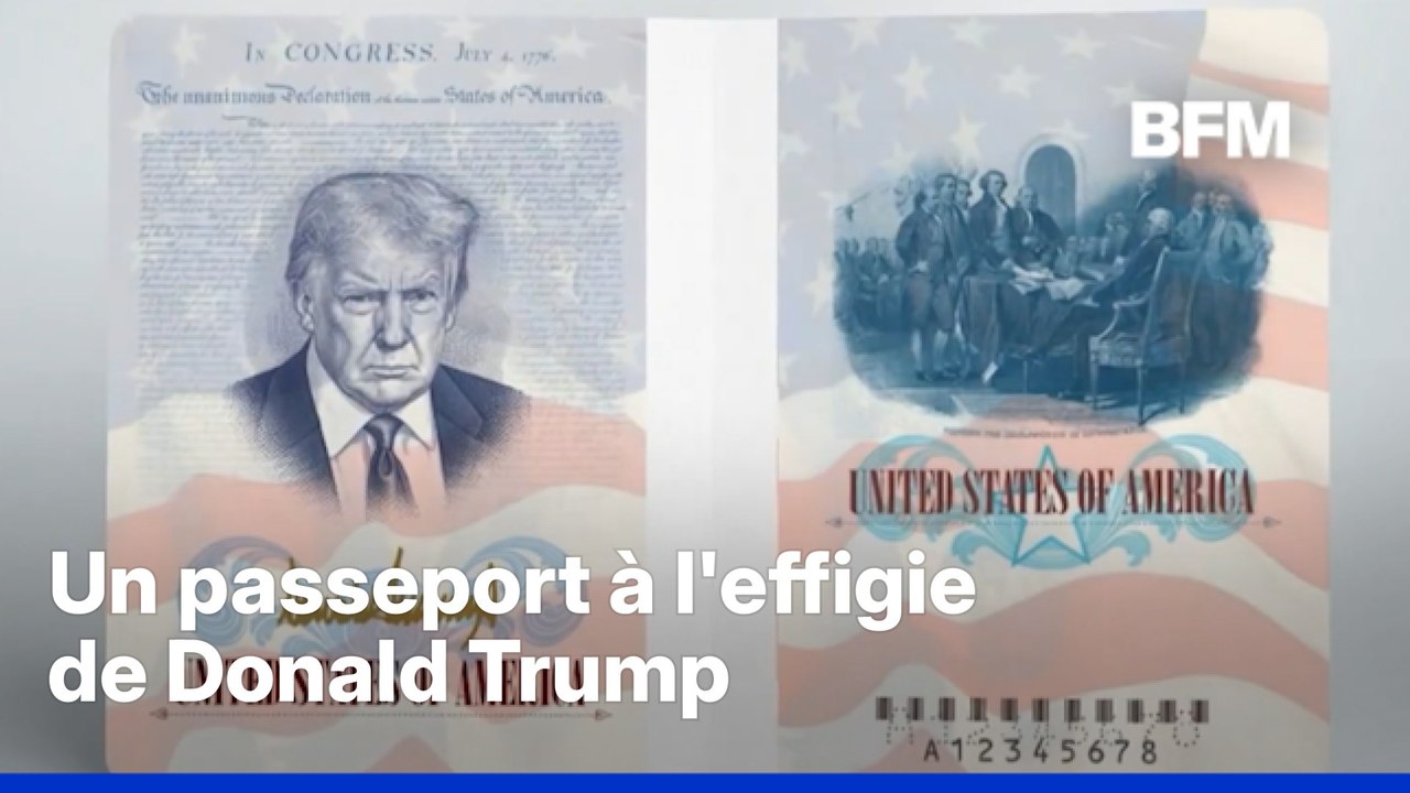 Un passeport américain avec l'image de Donald Trump dévoilé pour le ...