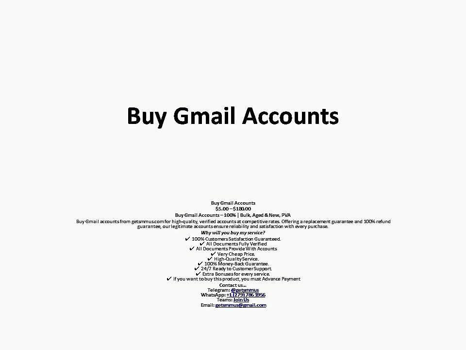 Buy Gmail Accounts - video Dailymotion