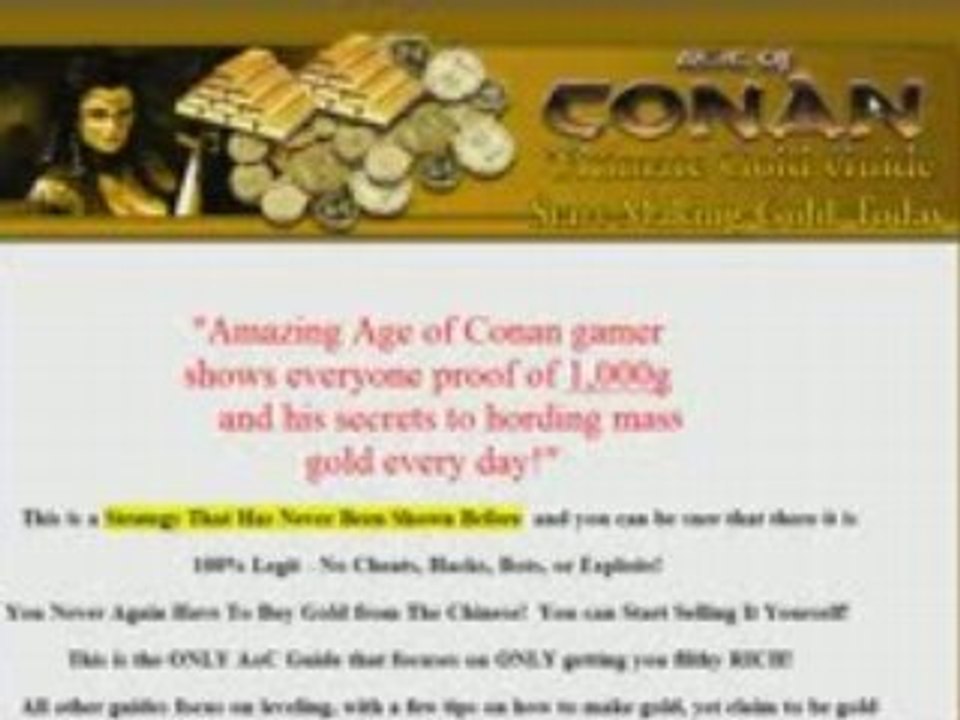 Age of Conan gold guide - Learn to farm gold fast! - video Dailymotion
