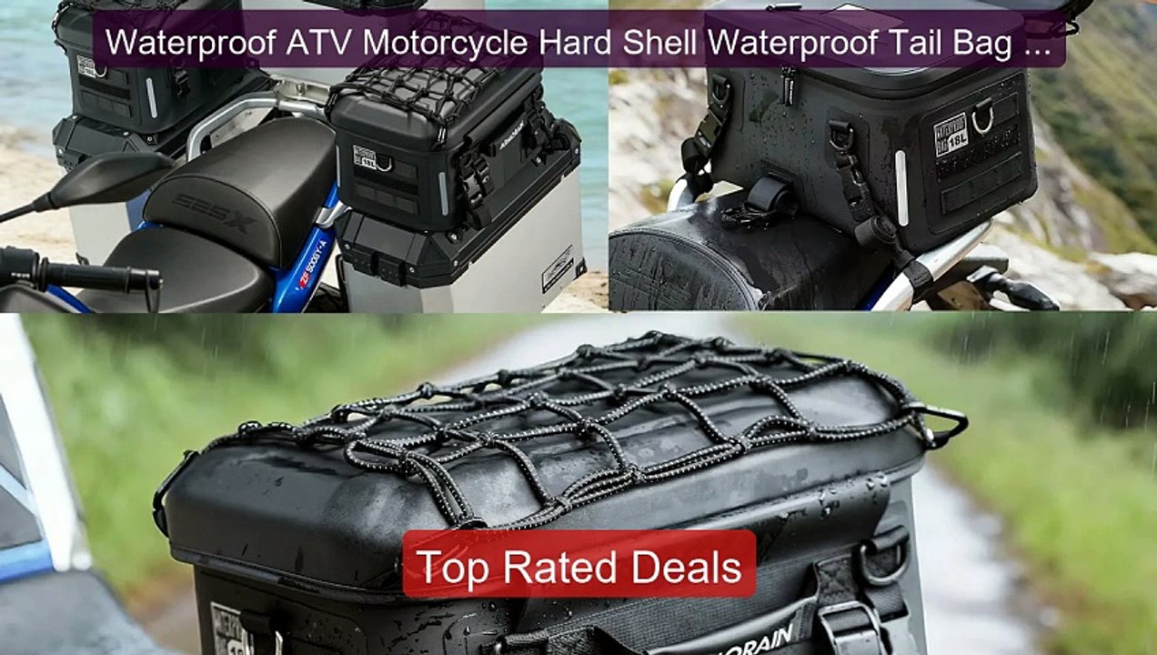 Waterproof ATV Motorcycle Hard Shell Waterproof Tail Bag Rear Seat ...