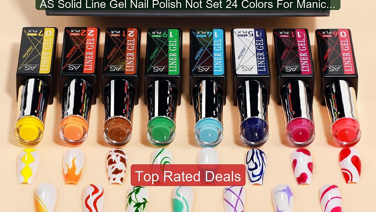 AS Solid Line Gel Nail Polish Not Set 24 Colors For Manicure D ...