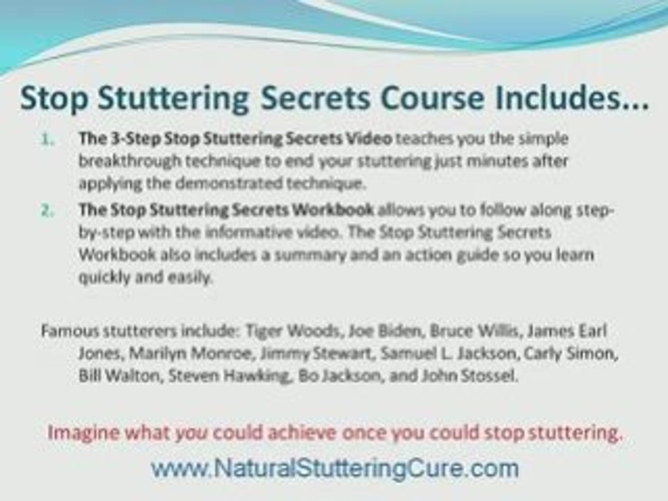 How To Stop Stuttering, Stuttering Therapy, Cure Stuttering - video ...