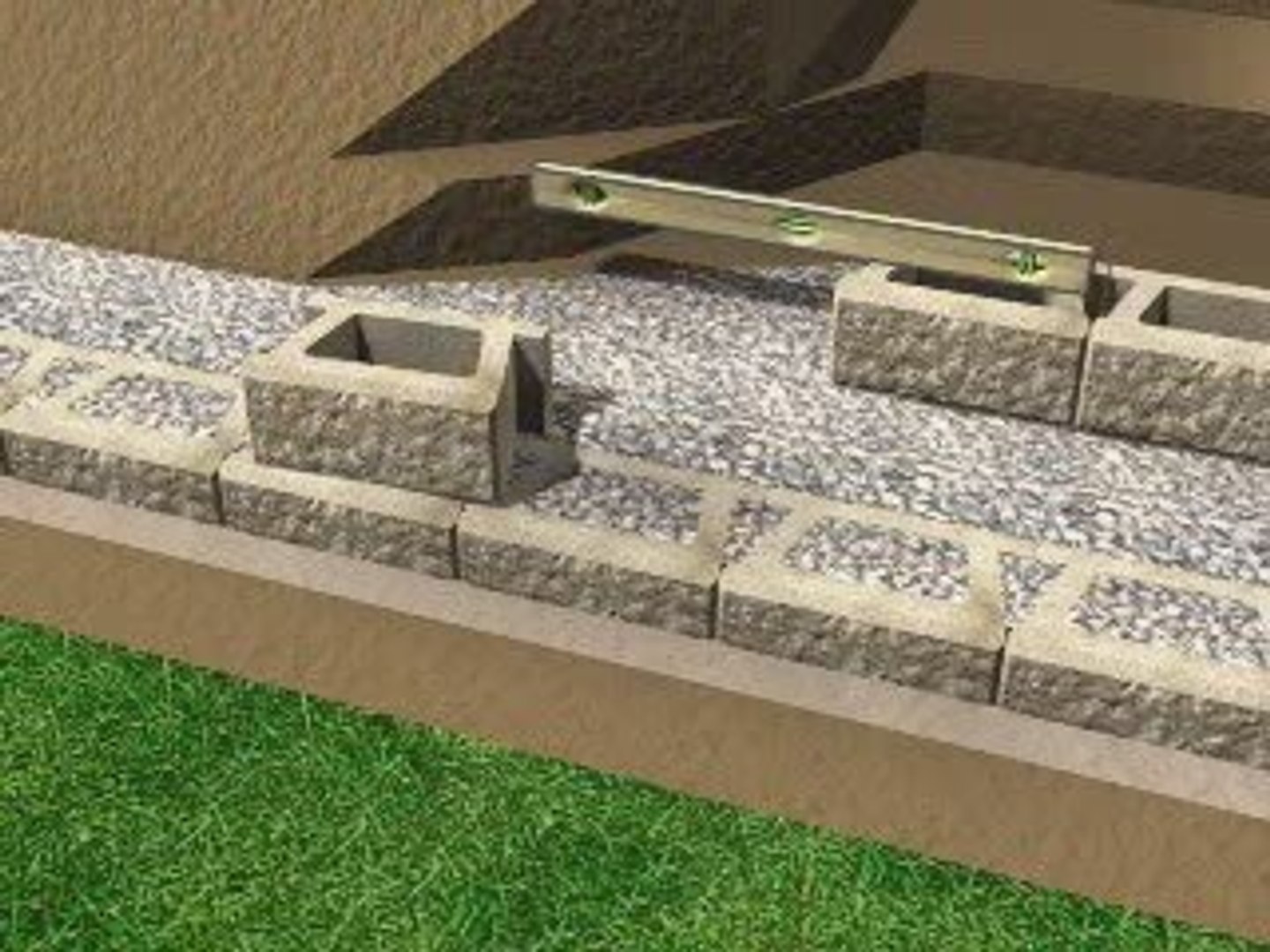 Building Steps With Retaining Wall Blocks How To Build A Retaining